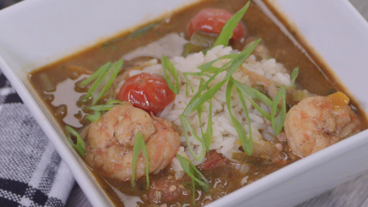 Shrimp, Okra, Andouille & Tomato Rouxless Gumbo - 'Downright Delicious ...